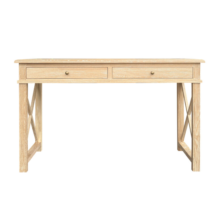 X Brace Whitewash Oak Desk 130cm | JAC Home Living